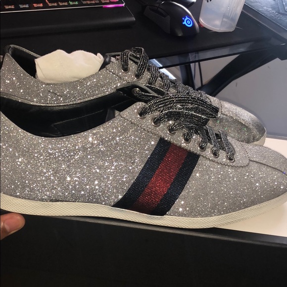 Gucci | Shoes | Gucci Glitter Sneakers | Poshmark